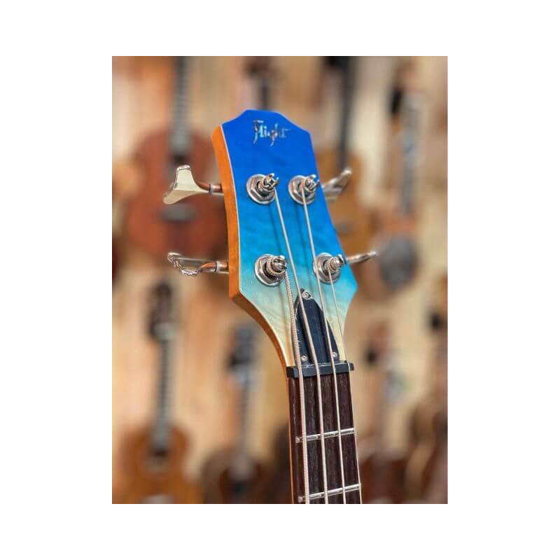 Flight Mini Bass Solid Body Transparent Blue
