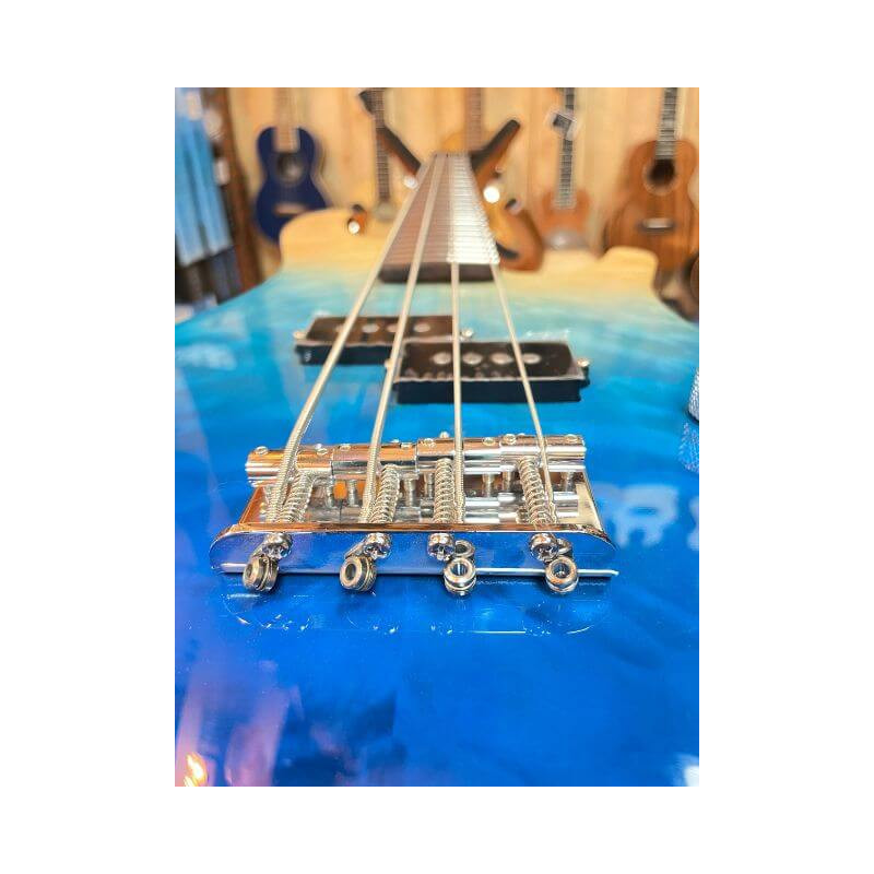 Flight Mini Bass Solid Body Transparent Blue